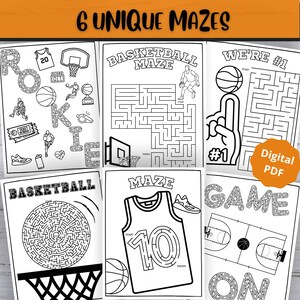 20 Printable Basketball Activities, Basketball Party Games, March ...