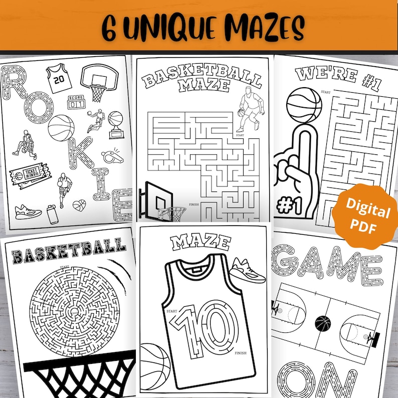 20 Printable Basketball Activities Basketball Party Games - Etsy