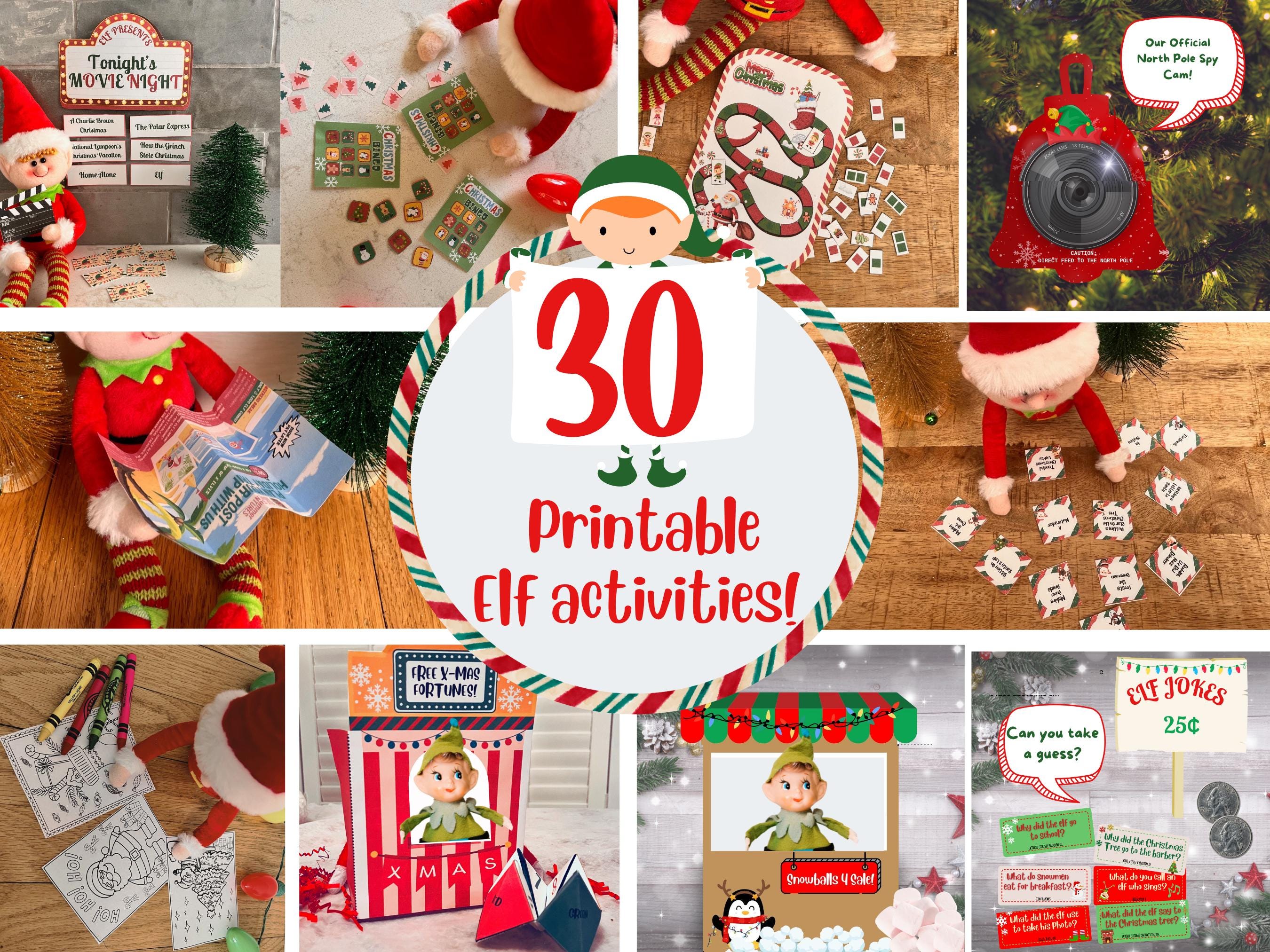 30 Day Elf Kit, Printable Christmas Elf Prop, Christmas Elf Games, Elf ...