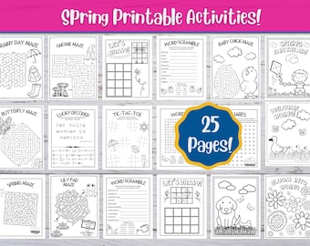 30 Spring Kids Activities, Camp Activity, Printable Activity Bundle ...