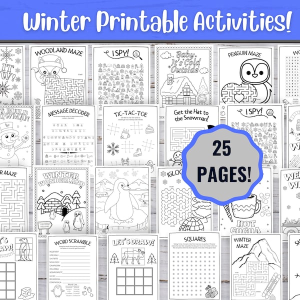 Activity Sheets - Etsy