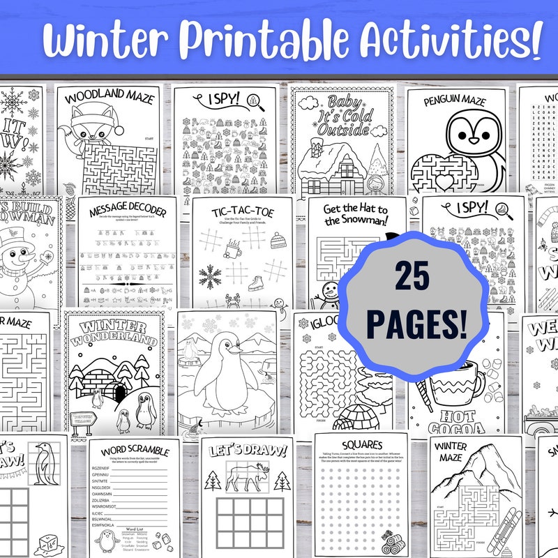 Winter Worksheet Plr - Etsy