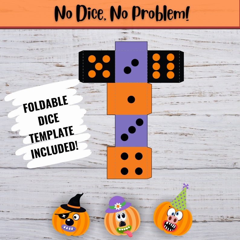 Wacky Pumpkins Halloween Activity Roll a Pumpkin Game Roll a - Etsy