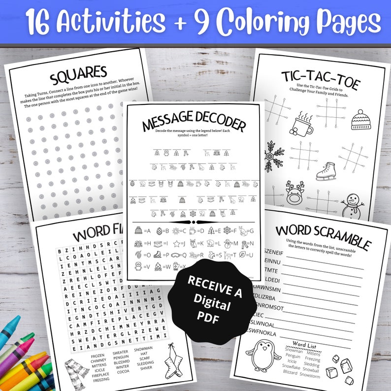25 Winter Kids Activities, Winter Printable Activity, Printable ...