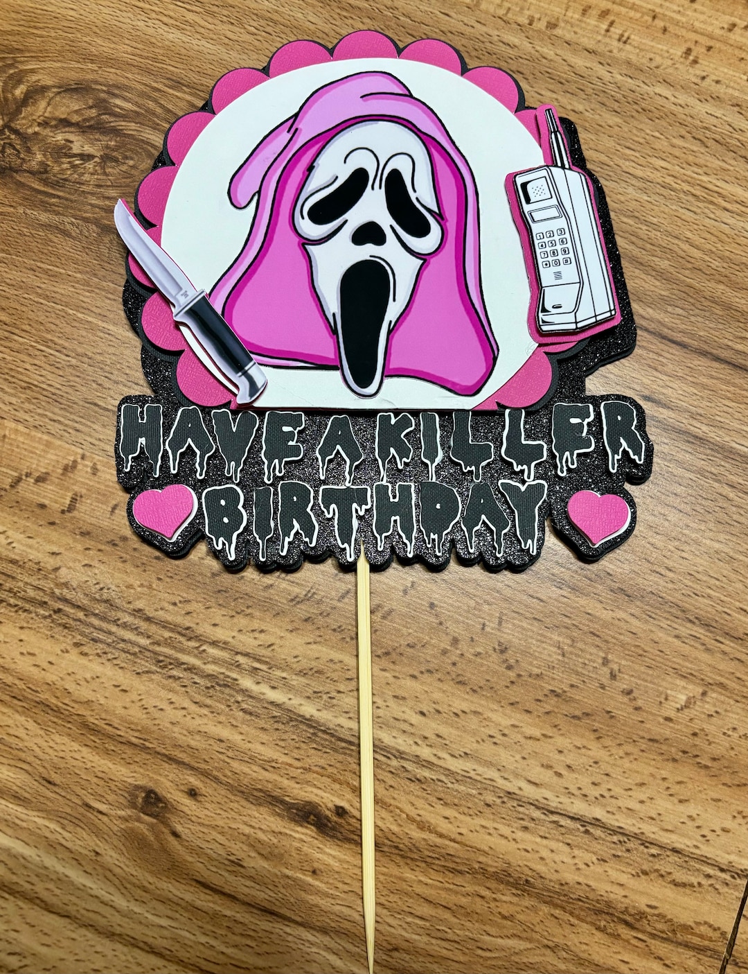 Ghostface Scream Birthday Cake Topper Pink Girlie - Etsy Canada