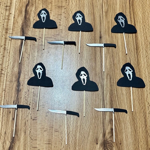 Scream Cupcake Toppers - Etsy