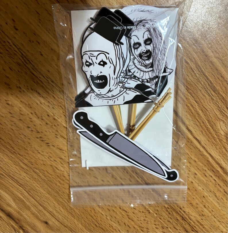 The Terrifier Art The Clown And Pale Girl Slasher Halloween Horror Cupcake Toppers Lot Of 12 Etsy