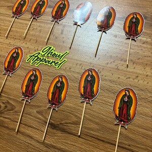 Guadalupe Virgin Mary Catholic Cupcake Toppers Lot of 12 - Etsy