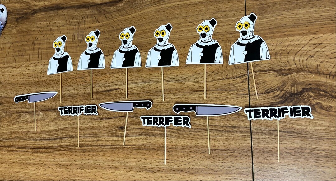 Terrifier Art the Clown Horror Cupcake Toppers Lot of 12 - Etsy