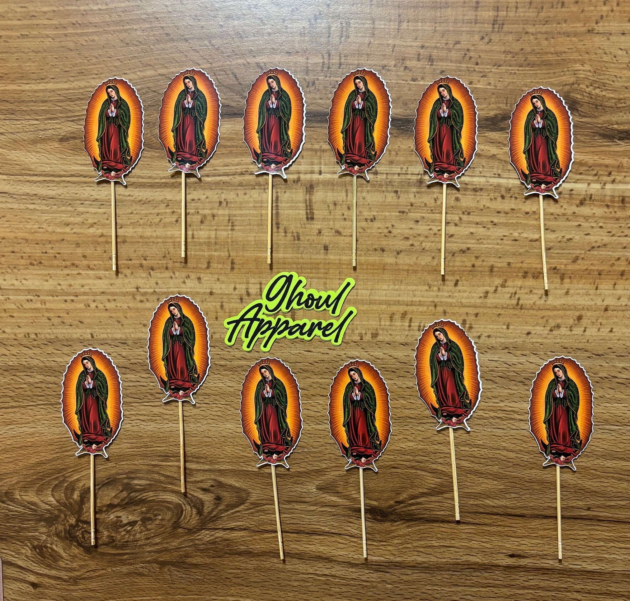 Guadalupe Virgin Mary Catholic Cupcake Toppers Lot of 12 - Etsy
