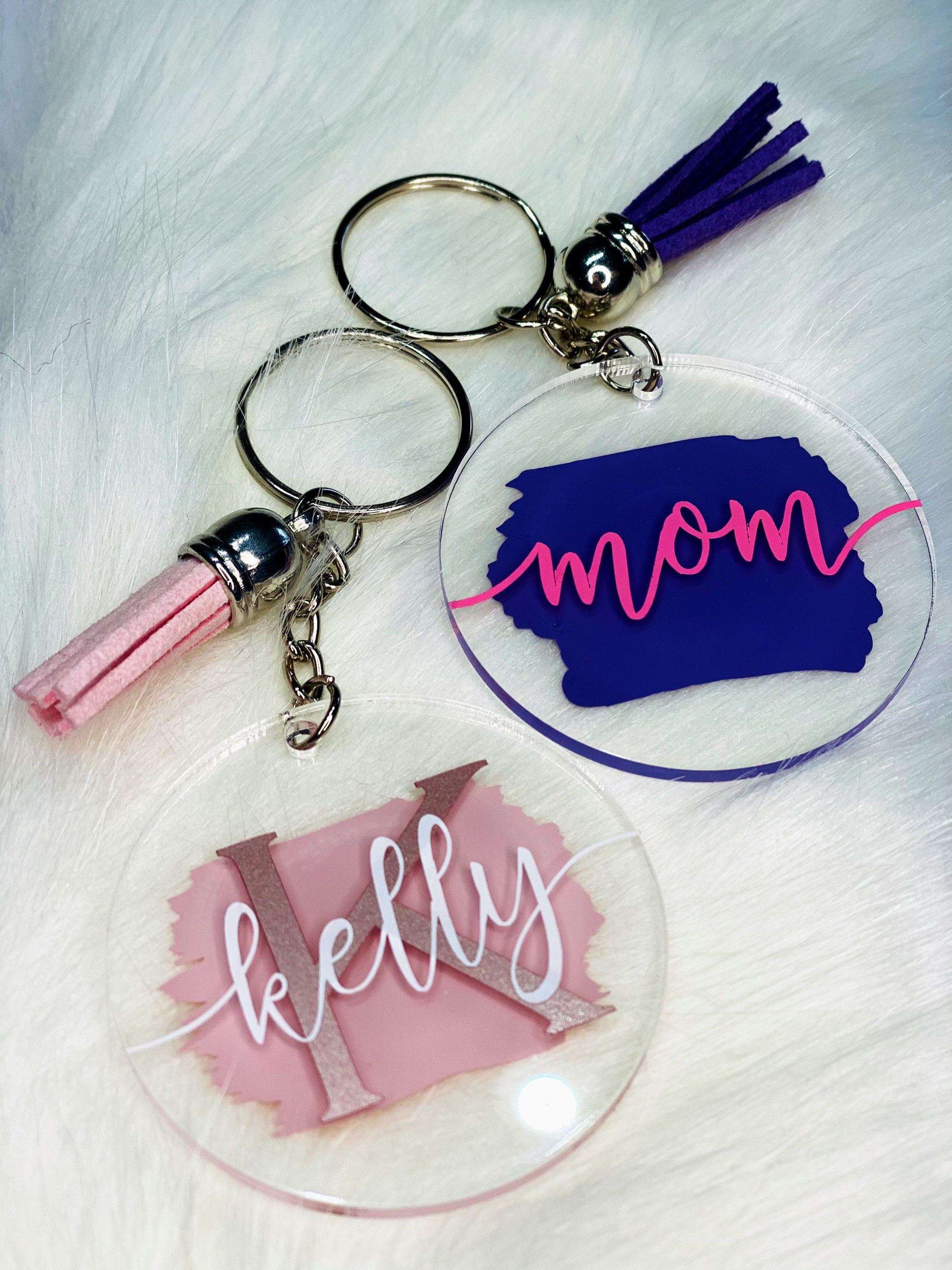 KEYCHAIN Personalized Clear Acrylic Keychain Painted Back | Etsy KEYCHAIN Personalized Clear Acrylic Keychain Painted Back | Etsy