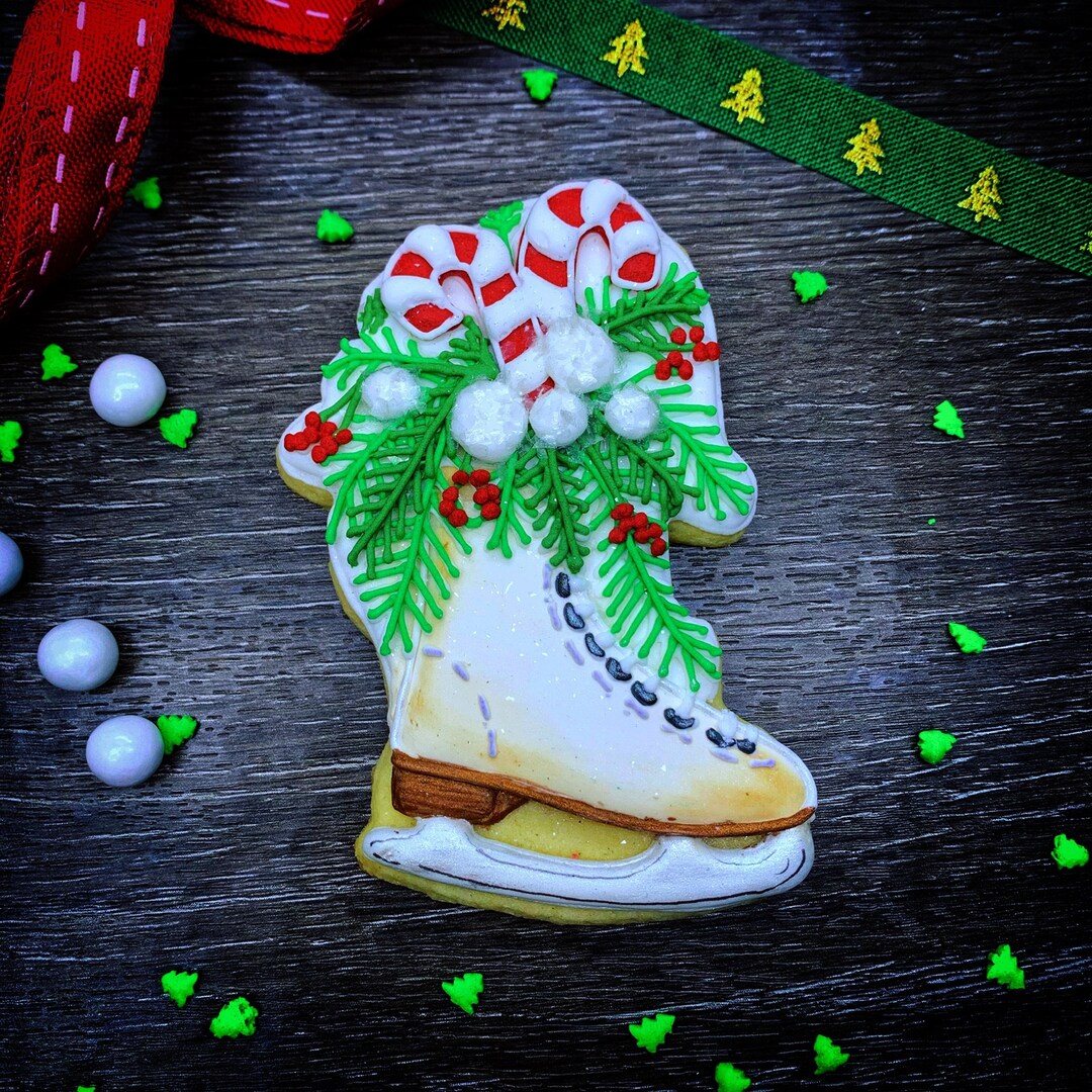 Floral Ice Skate Cookie Cutter - Etsy