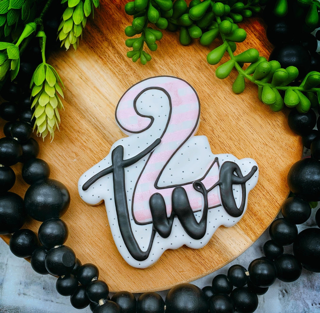 Number 2 With Written Font Cookie Cutter - Etsy