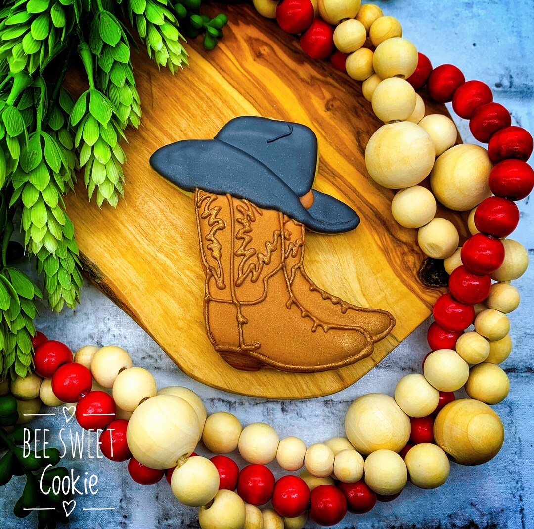 Cowboy Boots With Hat Cookie Cutter - Etsy