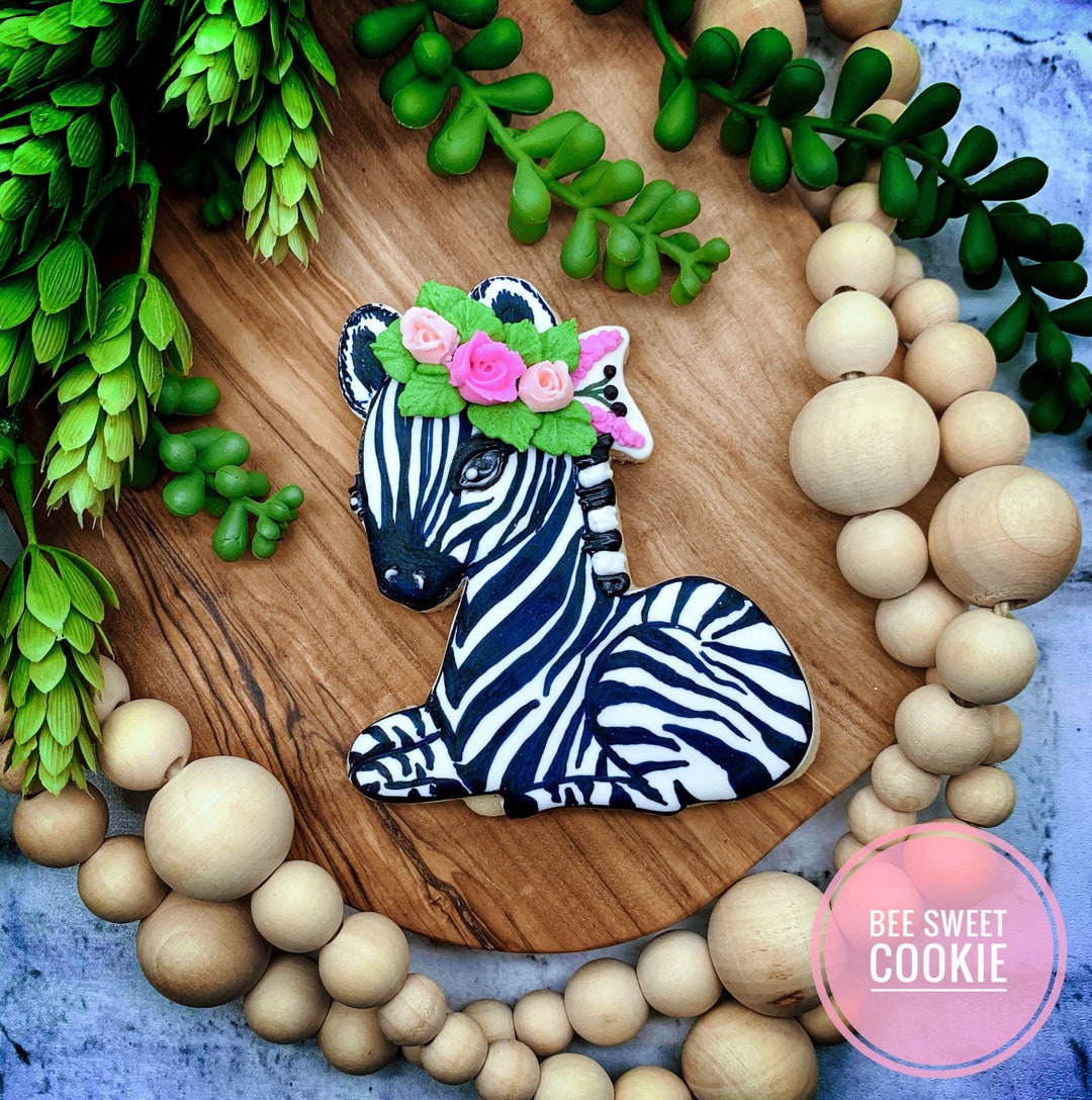 Floral Zebra Cookie Cutter - Etsy