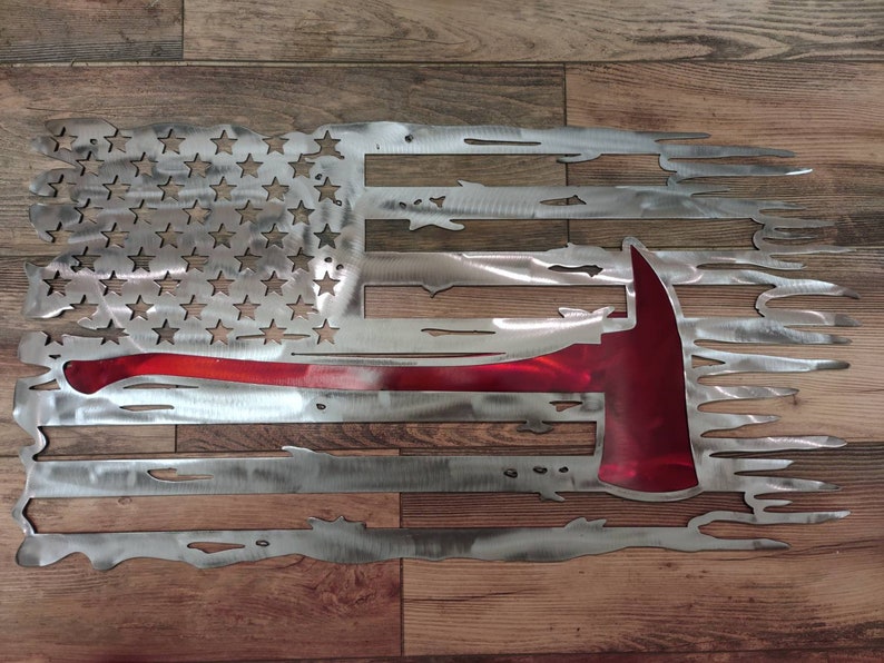 Fire Dept. Metal Axe Flag - Etsy
