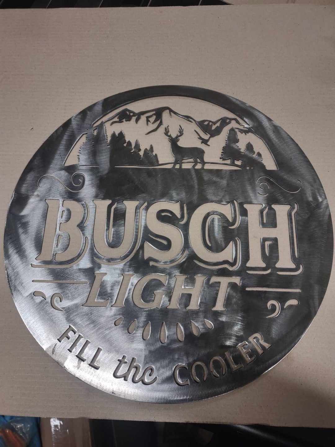 Metal Busch Light Deer Sign - Etsy