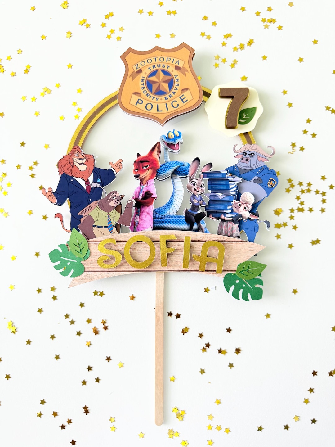 Zootopia Birthday Cake Topper – Personalized Name & Age - Etsy