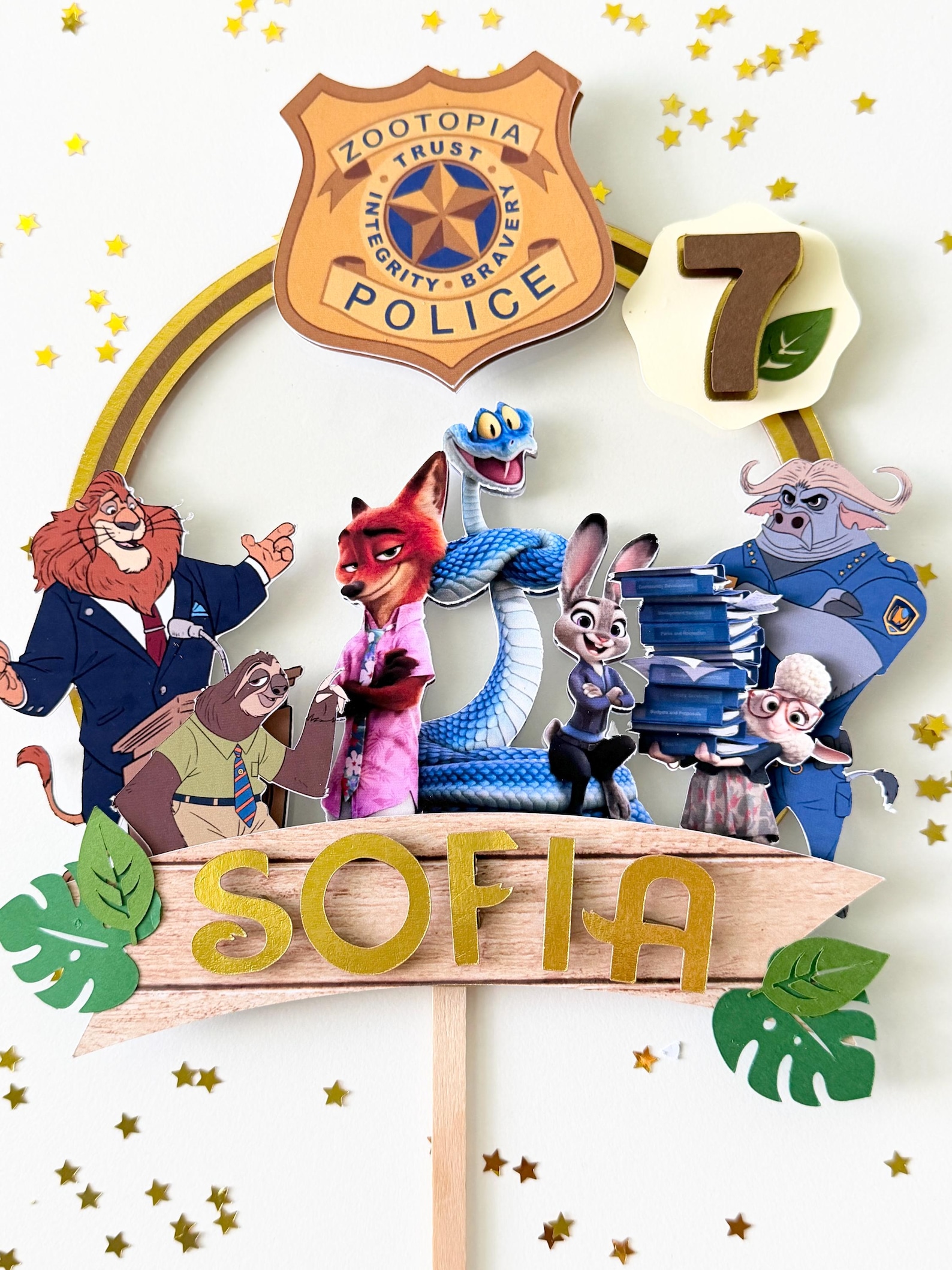 Zootopia Birthday Cake Topper – Personalized Name & Age - Etsy