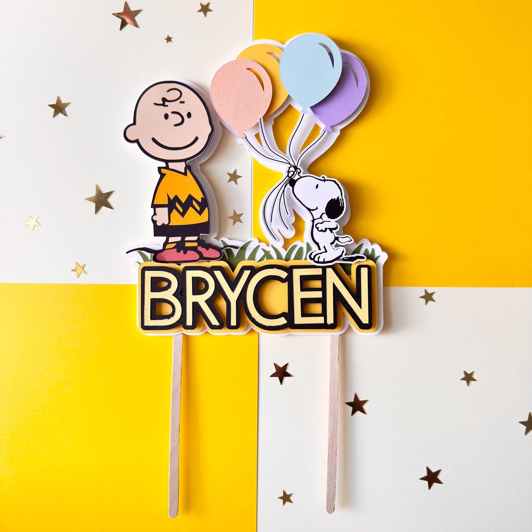 Personalized Snoopy Cake Topper / First Birthday /party Decoration ...