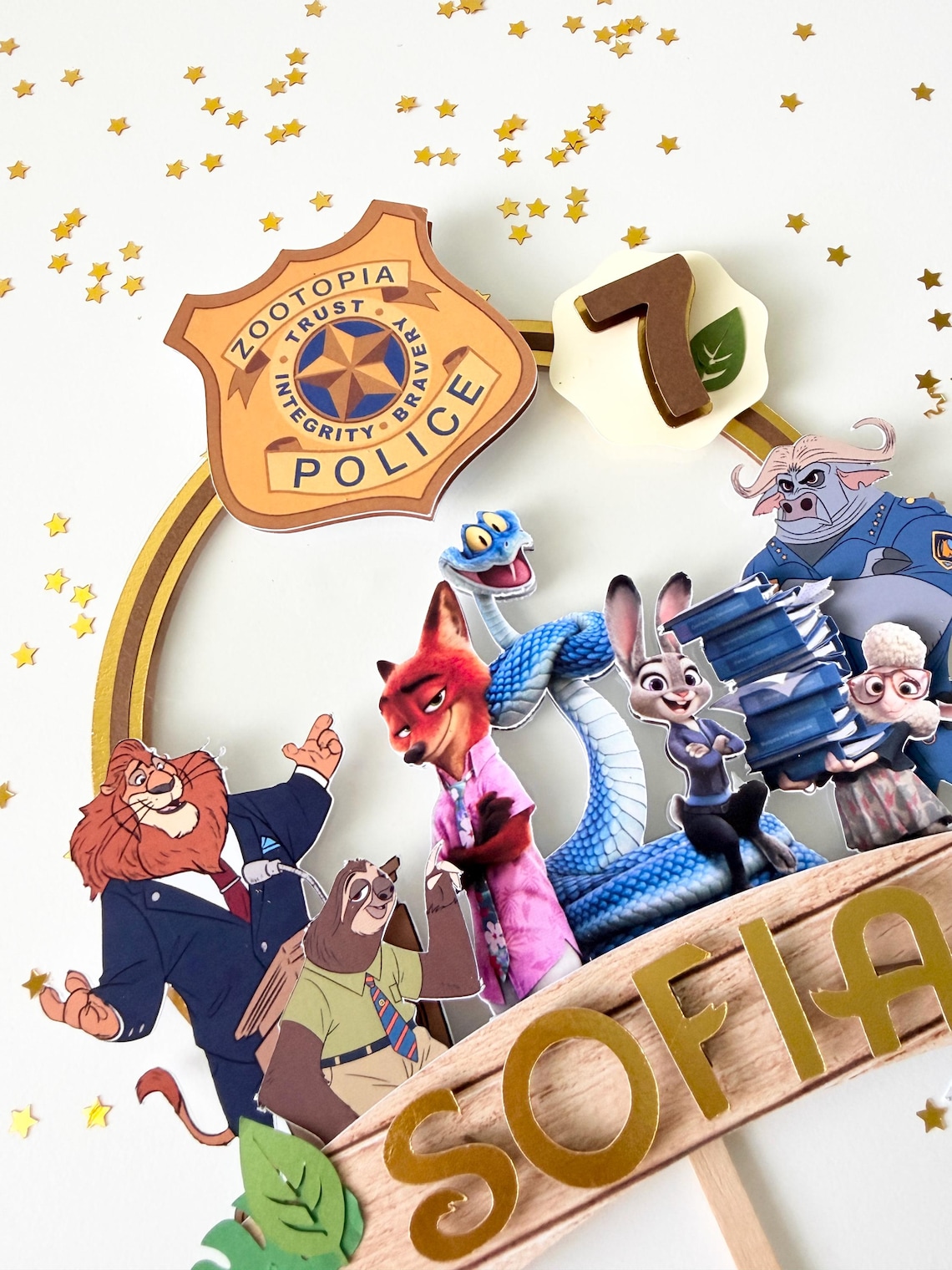 Zootopia Birthday Cake Topper – Personalized Name & Age - Etsy