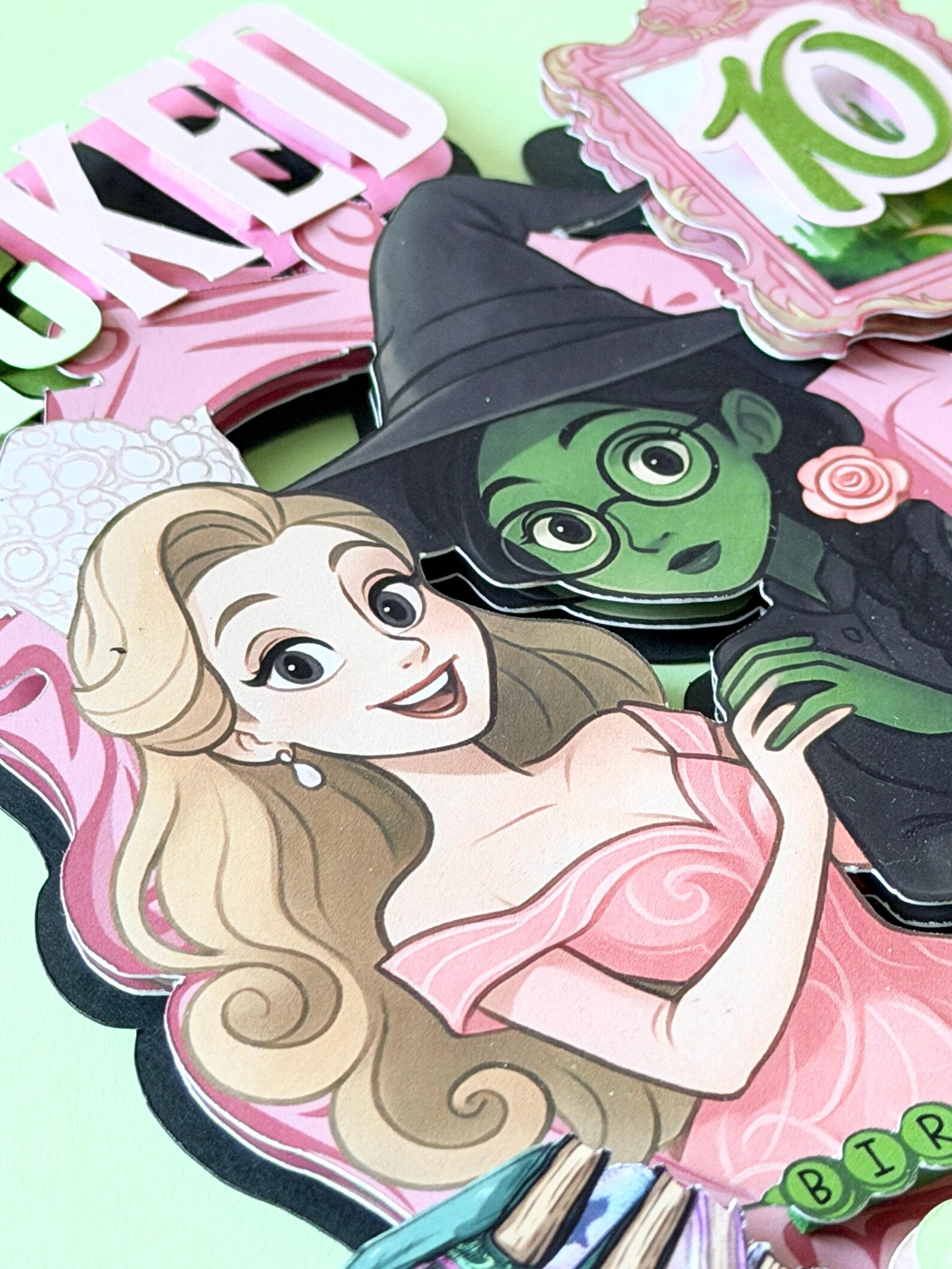Wicked Cake Topper • Elphaba & Glinda Birthday Decor • Personalized ...