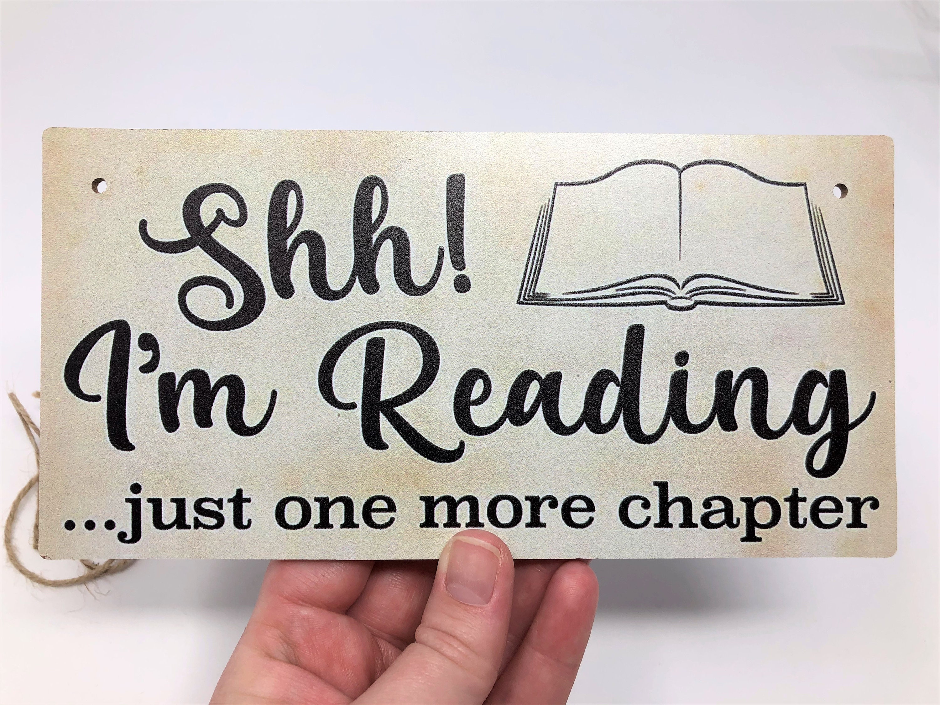 Shh I'm Reading Sign Wall Decor Book Lover Gift Wall - Etsy