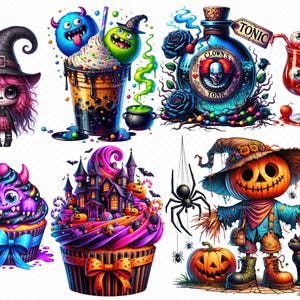148 Halloween Elements Clipart Bundle, Cute Kids Halloween Pngs ...