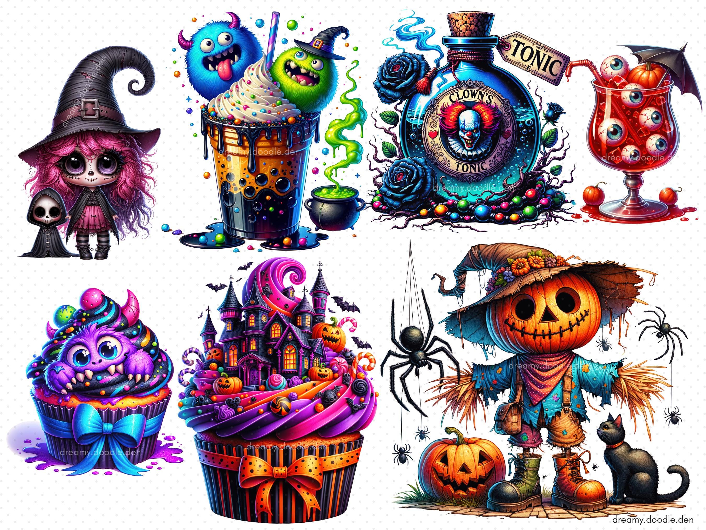 148 Halloween Elements Clipart Bundle, Cute Kids Halloween Pngs ...