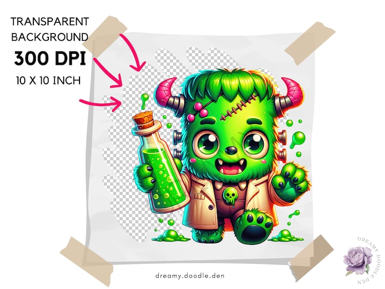 Cute Monsters Clipart Bundle, Adorable Monsters Clipart Bundle, Cute ...