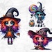 Halloween Witch Clipart Bundle, Cute Halloween Witches, Witch PNG, Cute ...