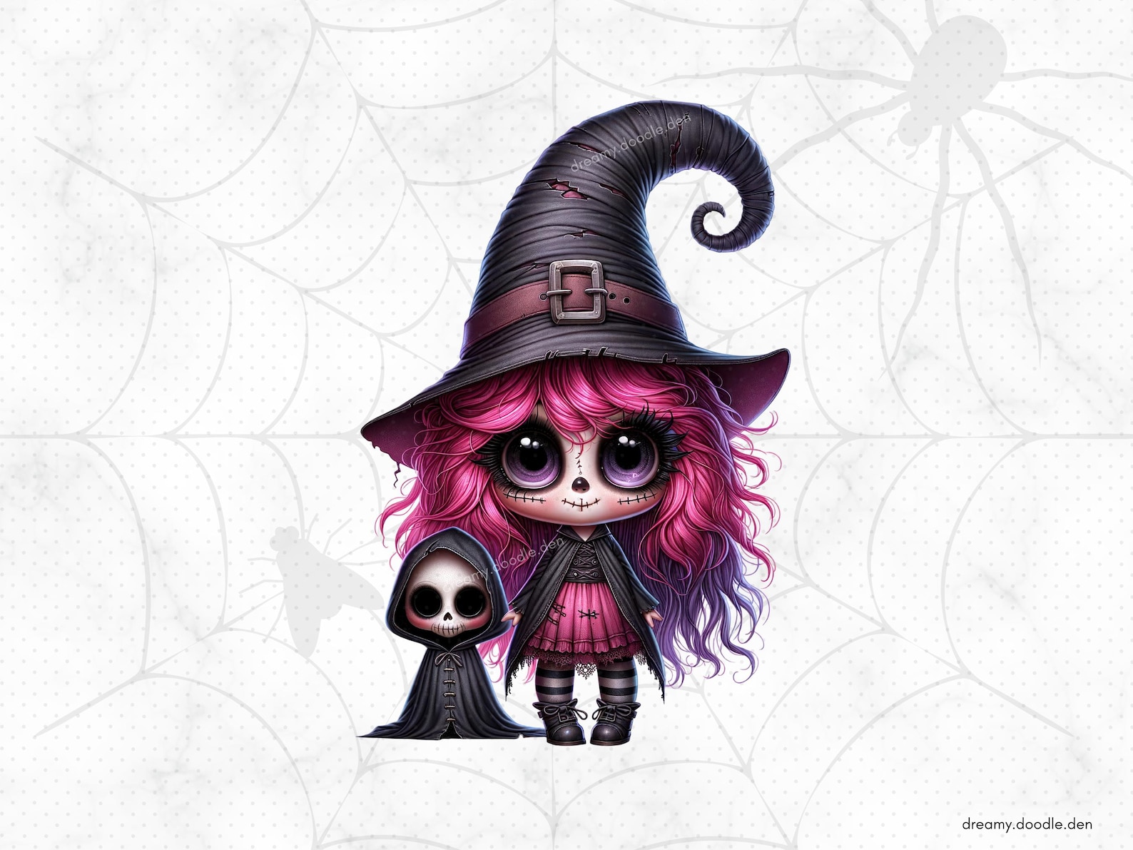 Halloween Witch Clipart Bundle, Cute Halloween Witches, Witch PNG, Cute ...
