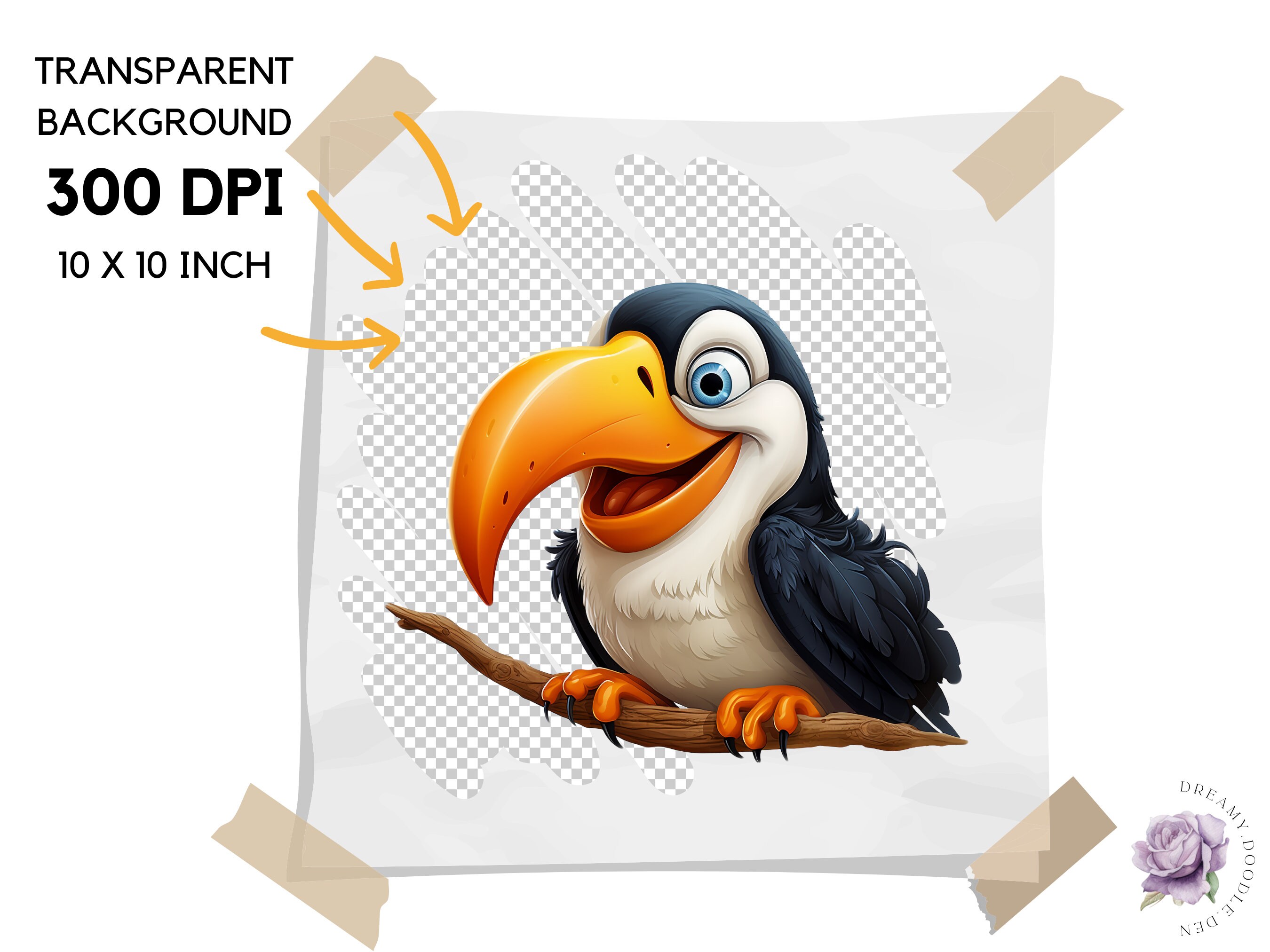 Funny Bird Clipart, Whimsical Bird Illustrations, Humorous Bird Clipart ...