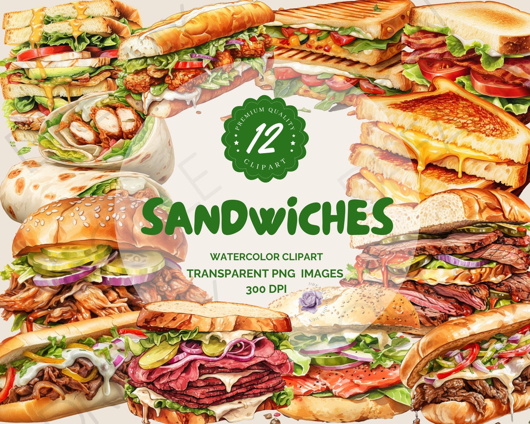 Deluxe Sandwich PNG | Sandwich Clipart | Panini Clipart | Grilled ...