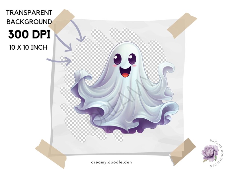 Cute Ghosts Clipart Bundle, Friendly Ghost Clipart, Kids Halloween ...