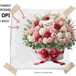 Mother's Day Floral Bouquet Clipart, Spring Flowers (digital Download ...