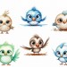 Watercolor Pastel Bird Clipart Bundle, Cute Pastel Birds Clipart Bundle ...