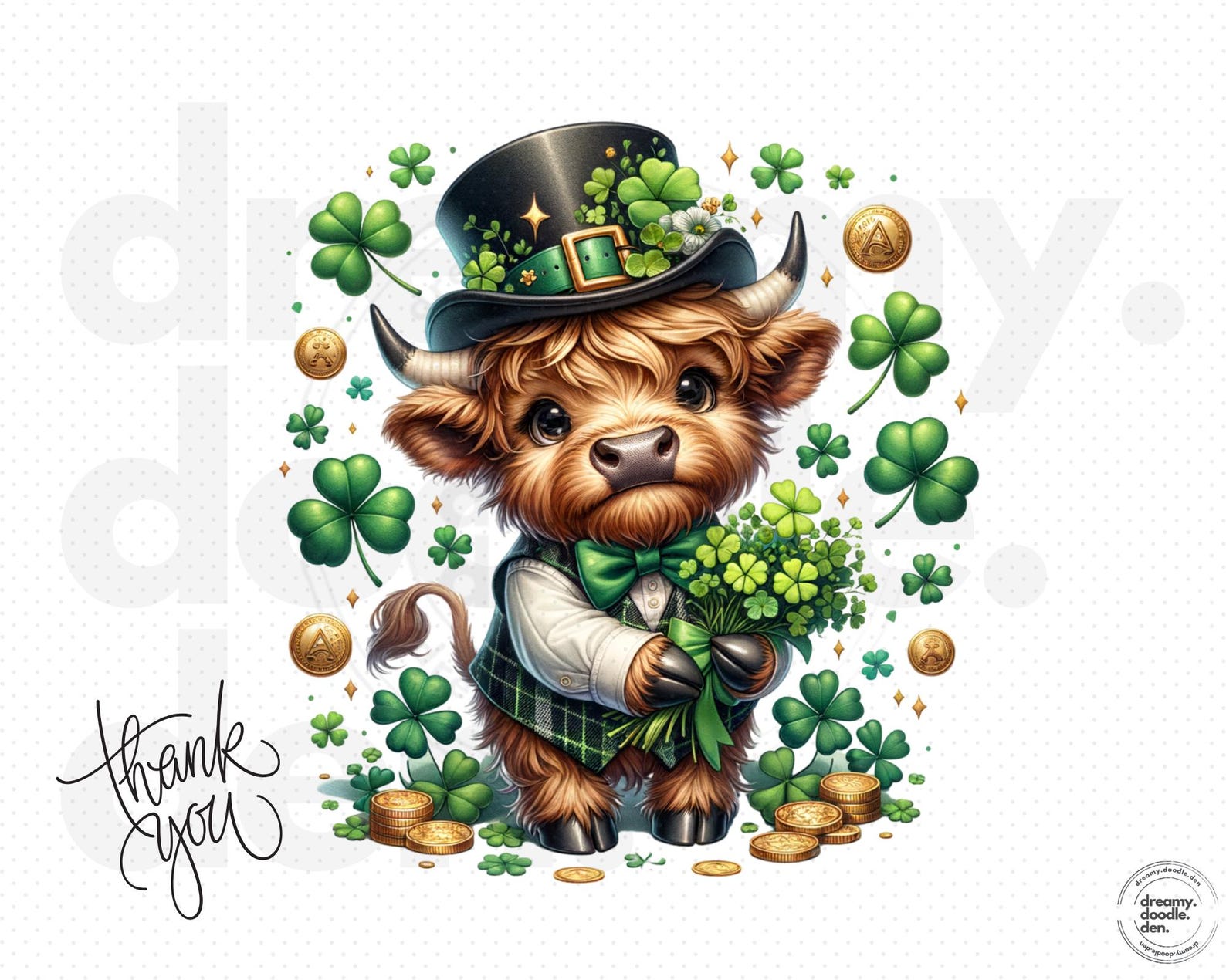 St. Patrick's Day Animals Clipart Bundle, Cute Lucky Animal Clipart ...