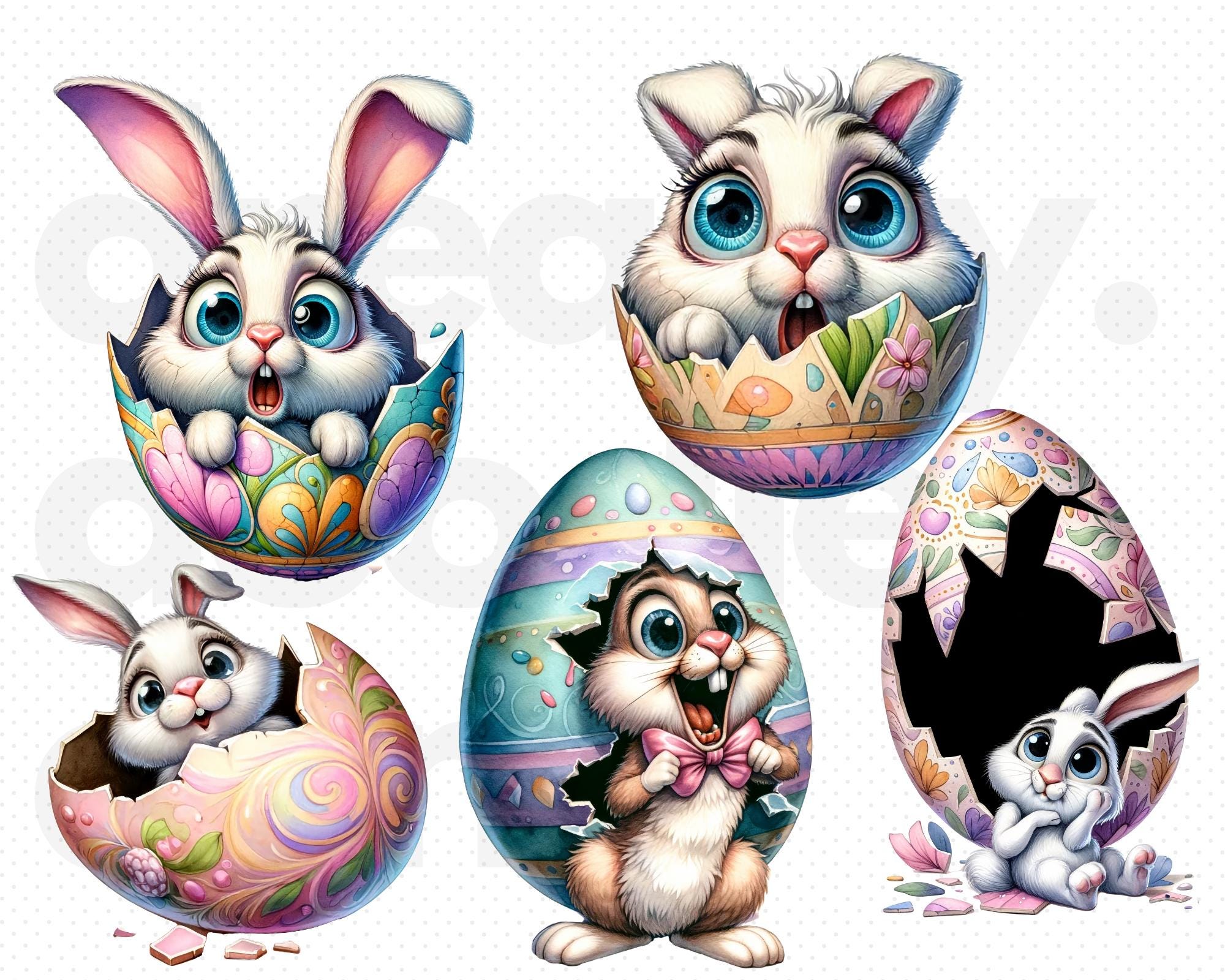 Easter Clipart, Bunny Clipart, Easter Egg PNG, Funny Rabbit Clipart ...