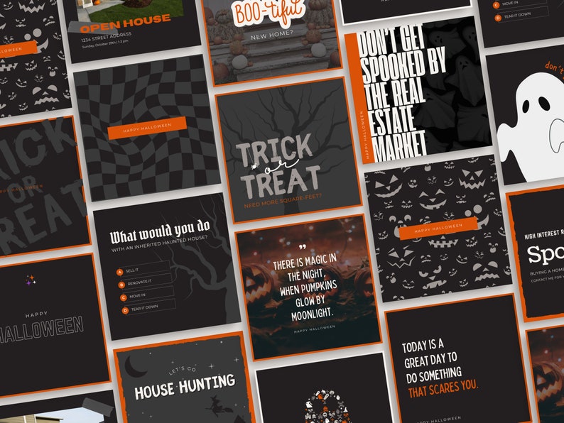 15 Halloween Real Estate Social Media Templates, October Instagram ...