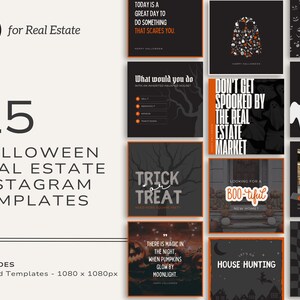 15 Halloween Real Estate Social Media Templates, October Instagram ...