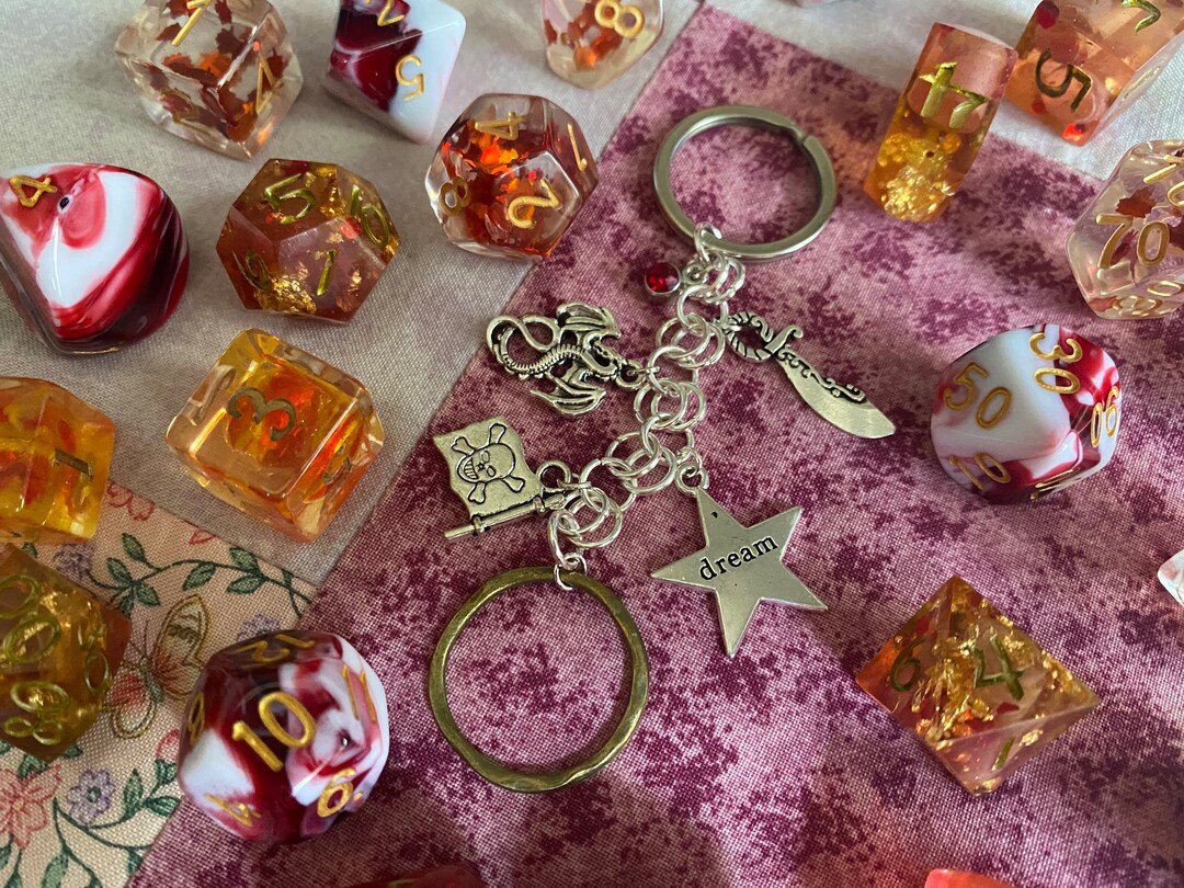 The Dragon of the Golden Scythe A Handmade Exu Dnd Keychain - Etsy