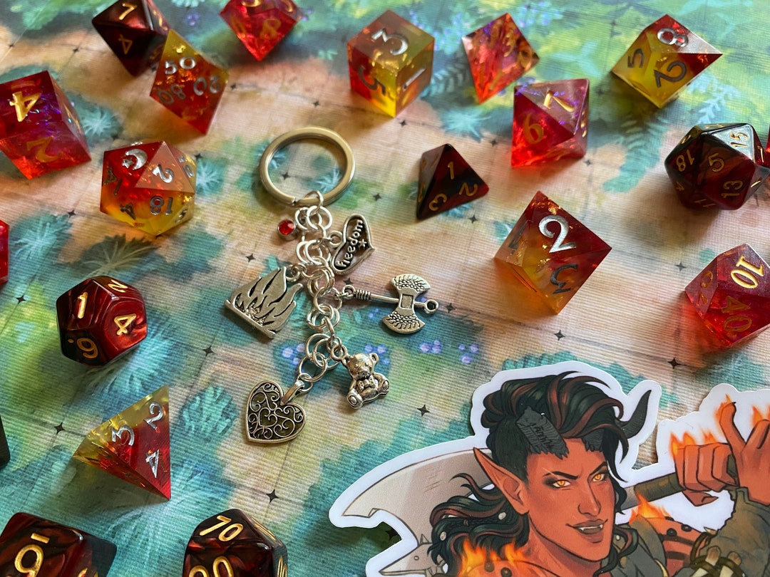 Our Fiery Friend - A Handmade BG3 Keychain - Etsy