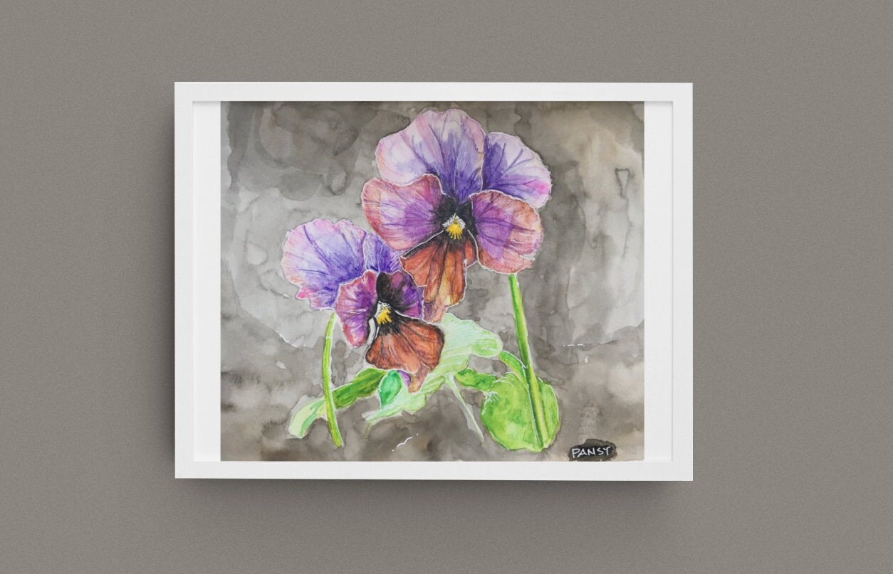Pansy Art Print - Etsy