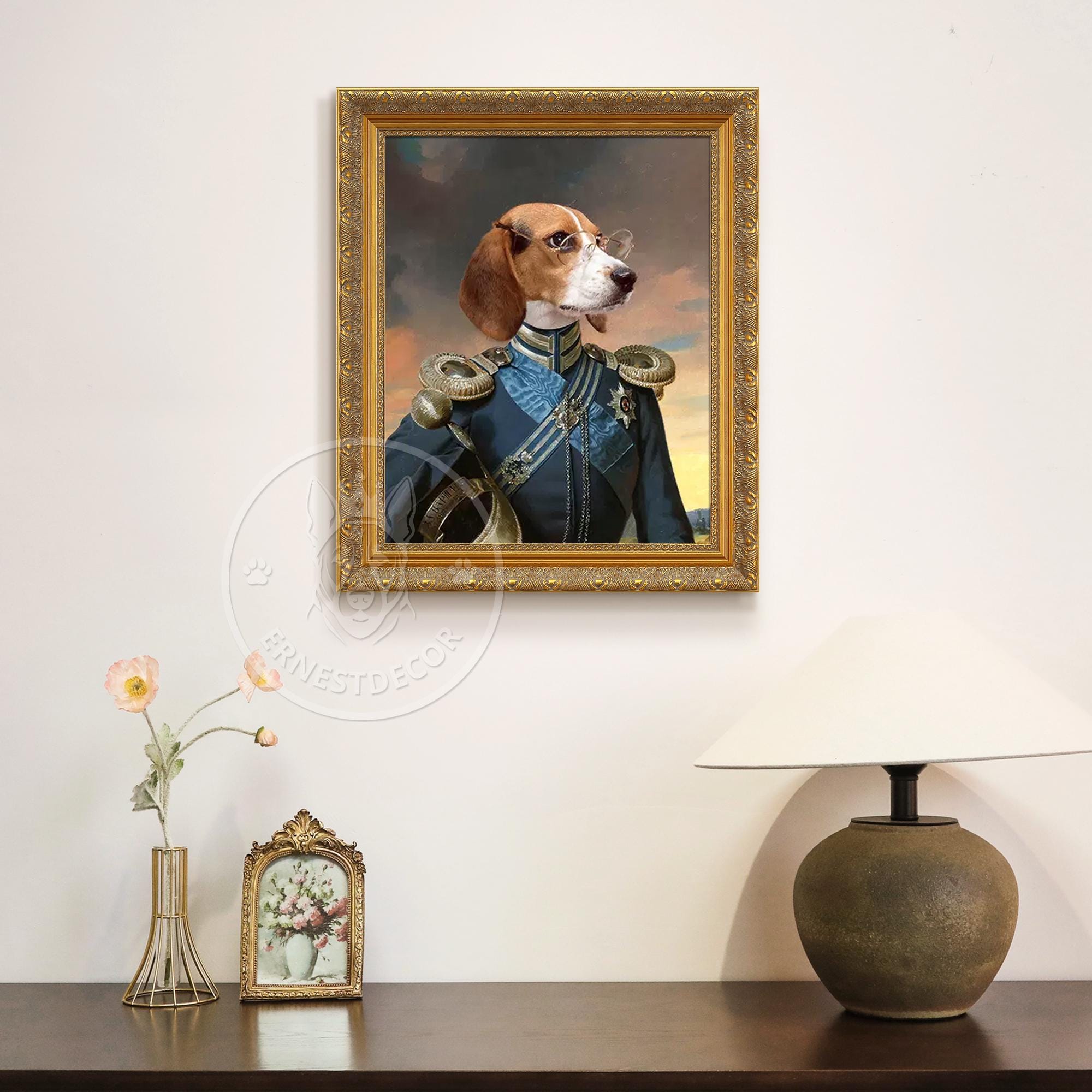 Custom Pet Portraits, Captain Pet Artwork, Renaissance Royal Pet ...