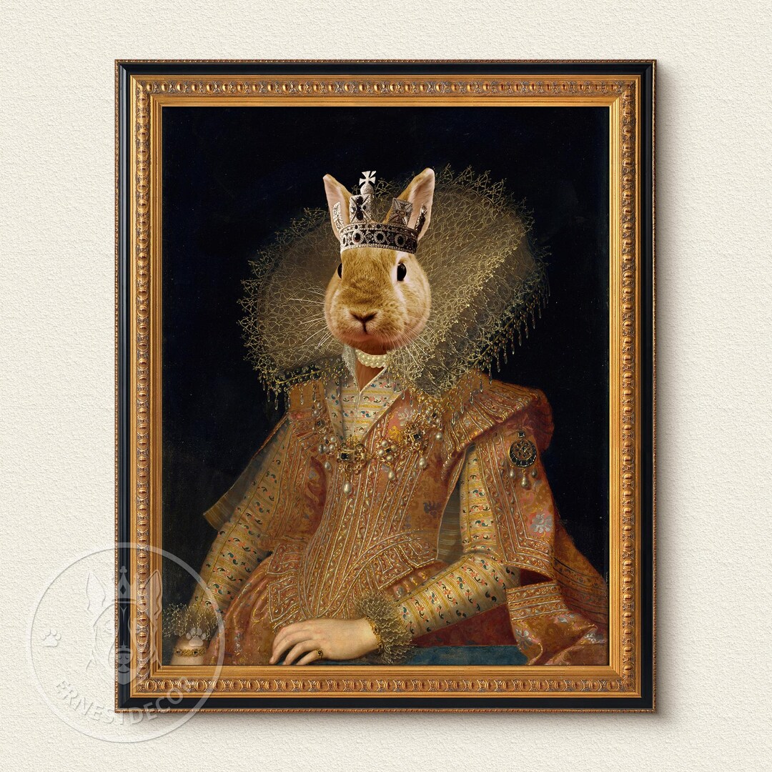 Custom Pet Portraits, Royal Pet Portraits, Princess Rabbit Portrait ...