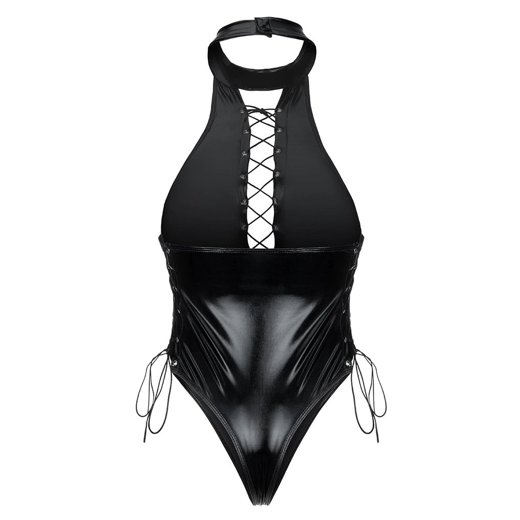 New Fashion Black Pu Leather Lingerie Women Sexy Leather | Etsy