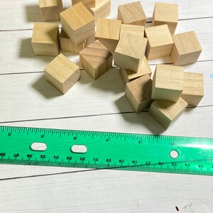 Wooden Block 2cm, Craft Blocks, Blank Unfinished Blocks for Crafting ...