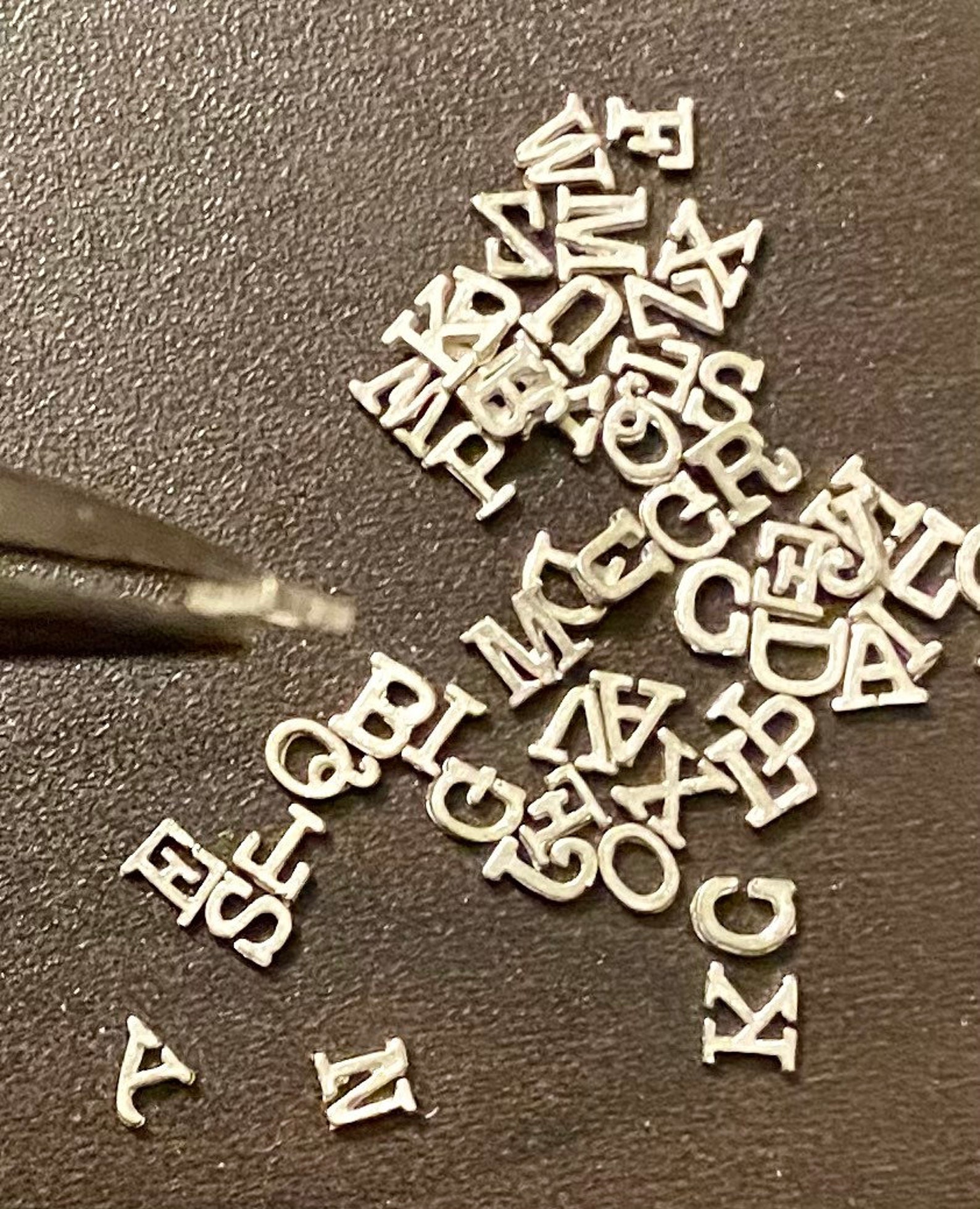 Floating Letters Floating Initial Charms Super Tiny Letters - Etsy