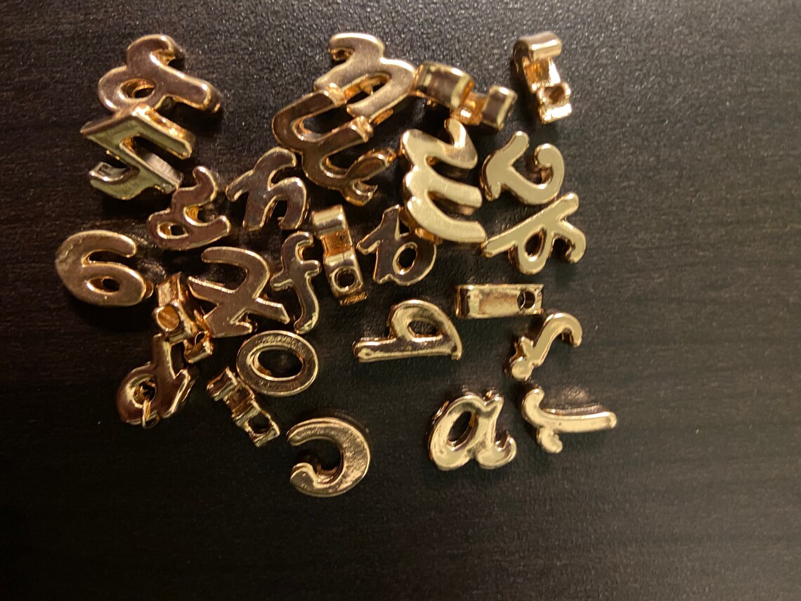 Lower case script cursive letter beads alphabet charms for - Etsy Nederland
